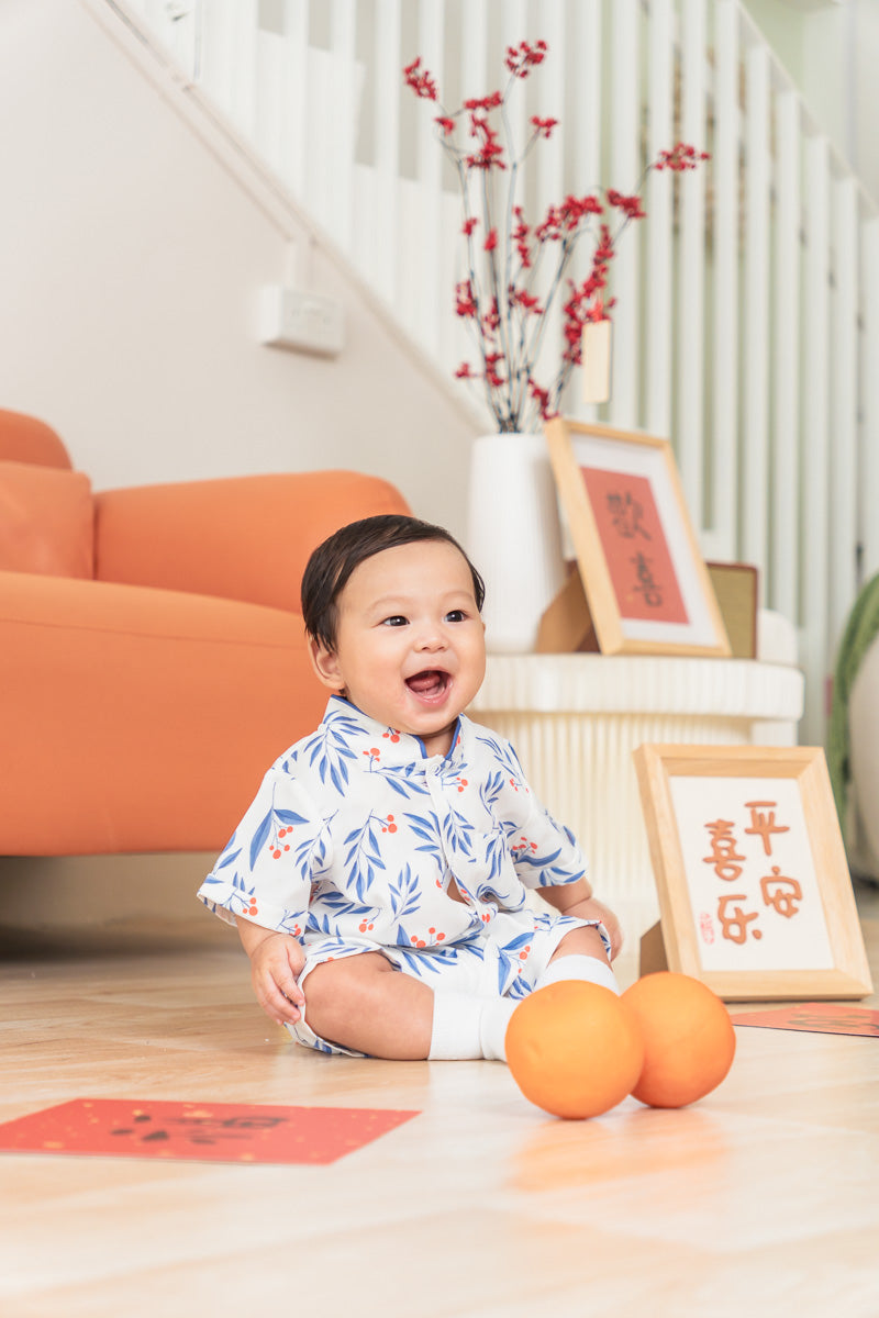 Harmony Baby Mandarin Collar Shirt Romper – dressedingabe