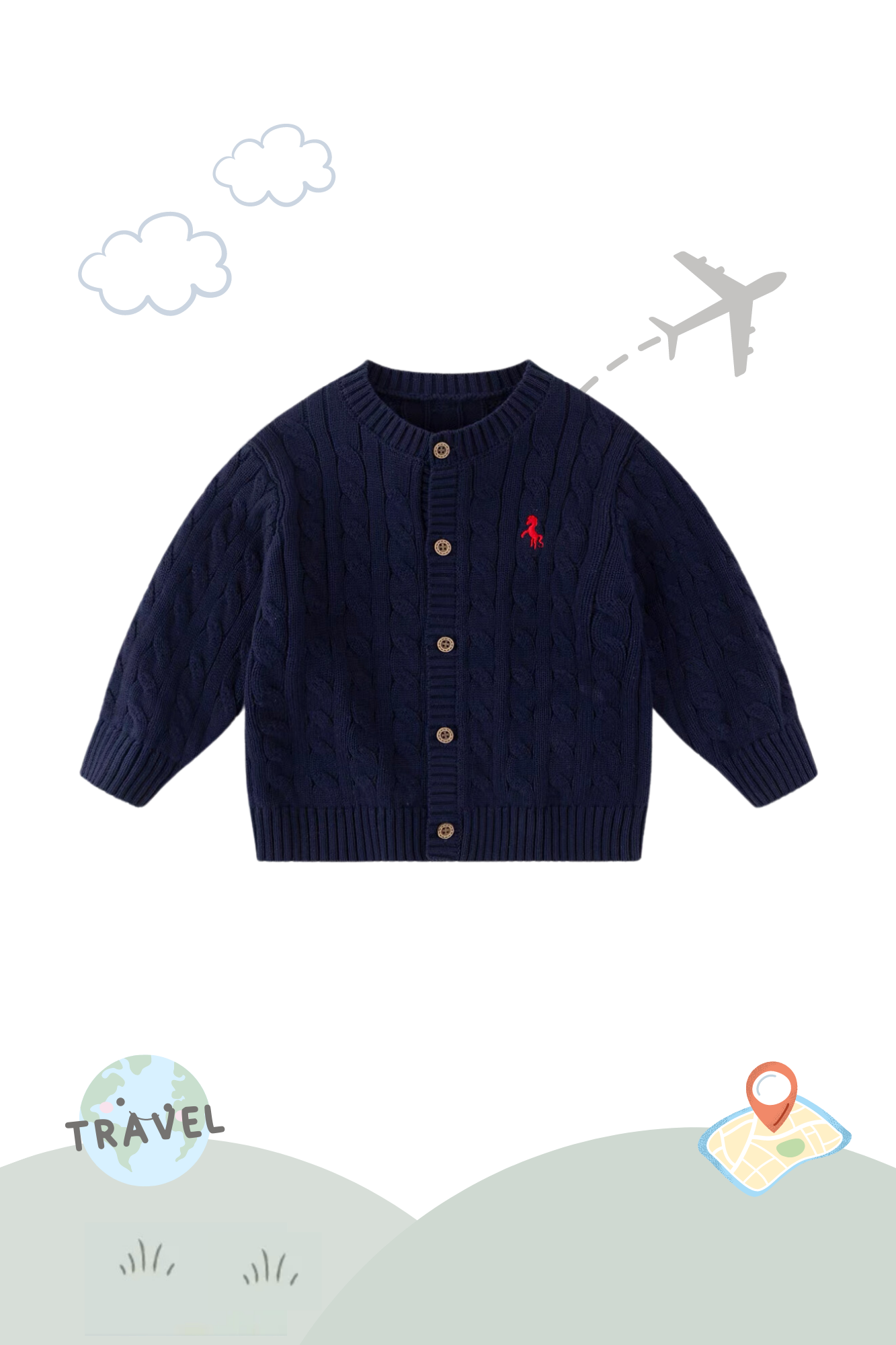 Foal Knit Cardigan Navy – dressedingabe